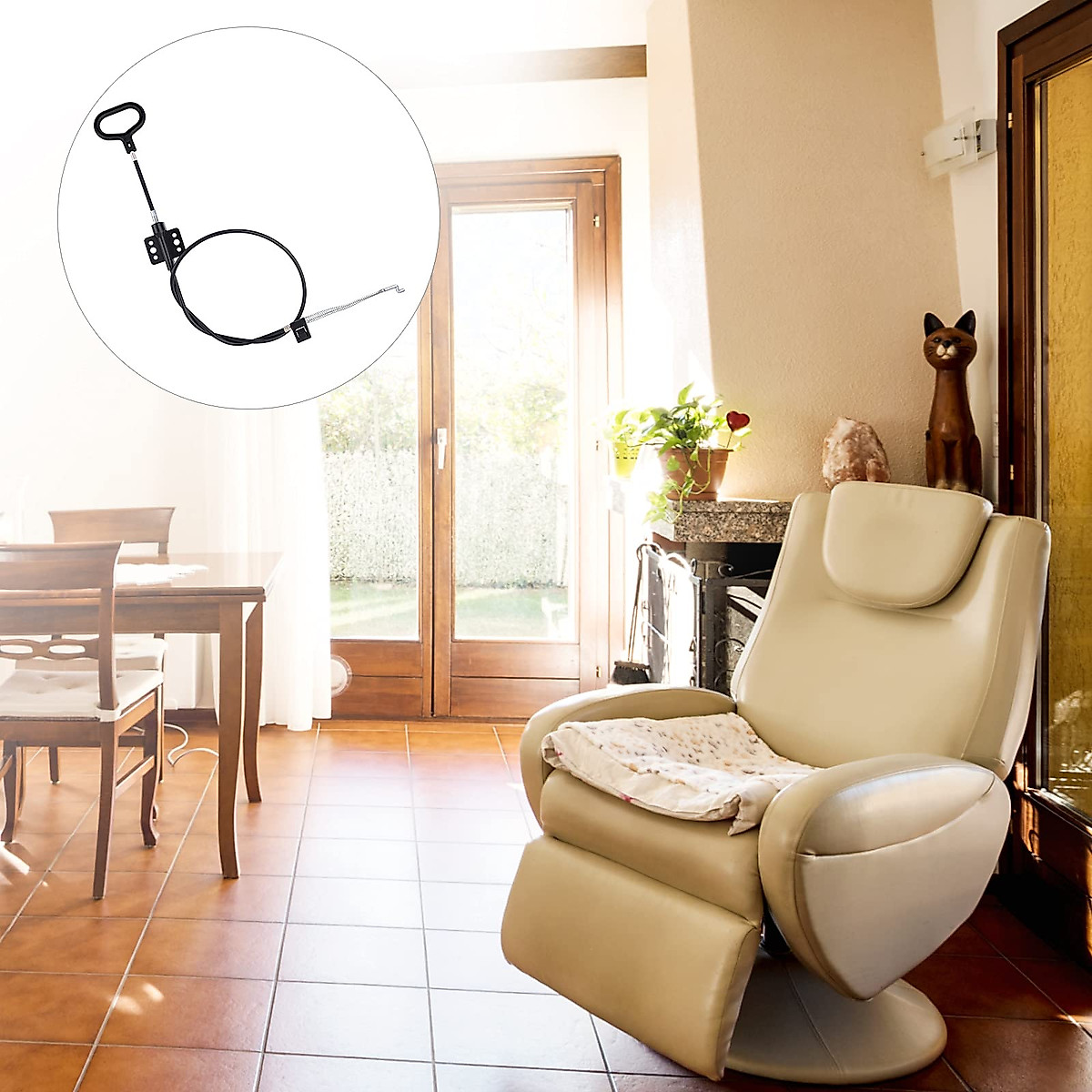 ICYANG Cables for Recliners Lazy Boy Recliner Handle Rv Replacement Furniture Plastic Chairs Couch Support Sofa Release Pull Handles Cable(2PCS)