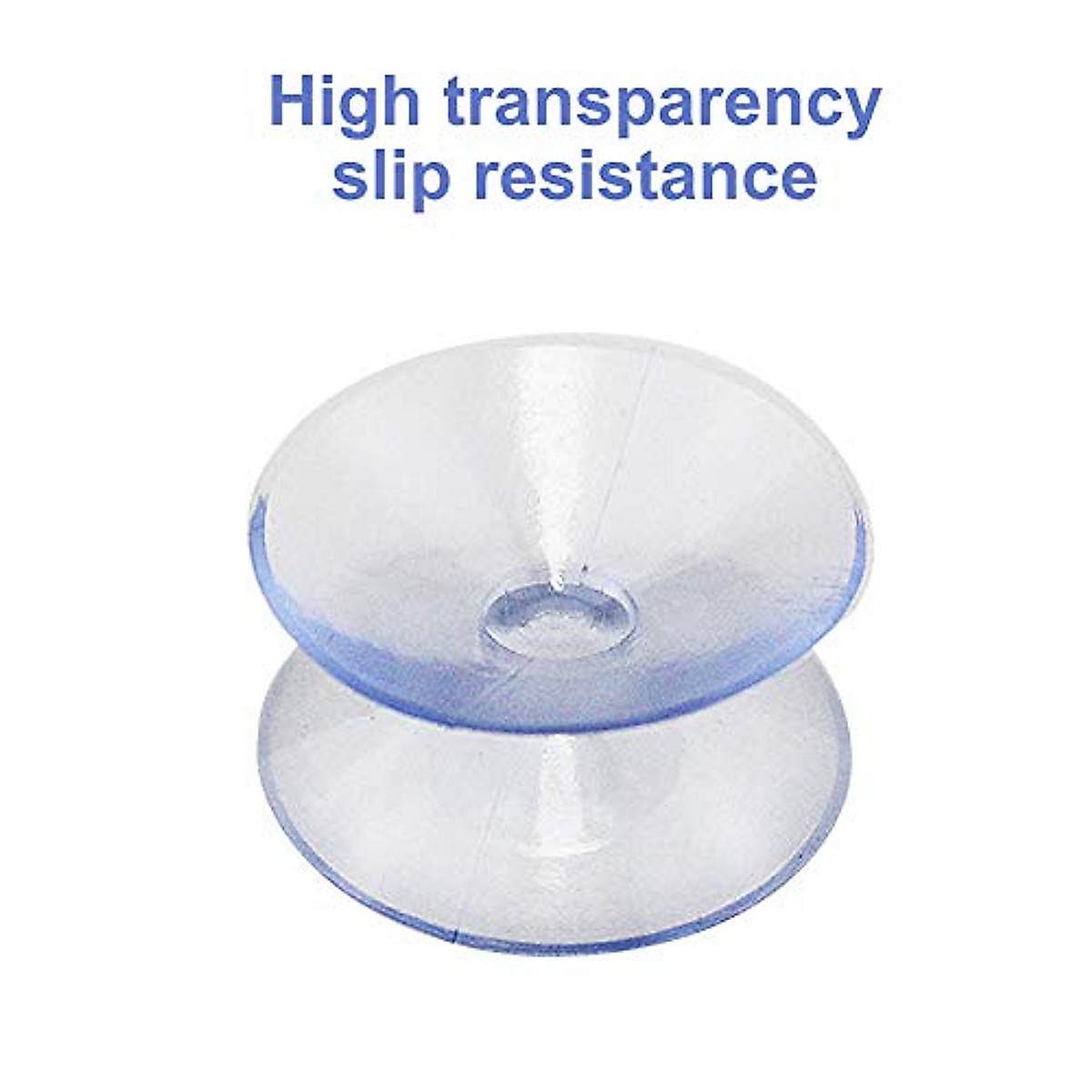 Faddare Clear Suction Cups, 10pcs Suction Cups Multifunctional Mirror Double Sided Non-Slip Glass Tabletop(Size:35mm)