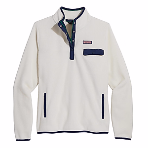 vineyard vines Fleece 1/4 Zip Marshmallow MD