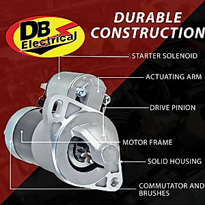 DB Electrical 410-44027 Starter for John Deere Yanmar Tractor Utv 1435 4100 18.5-26Hp