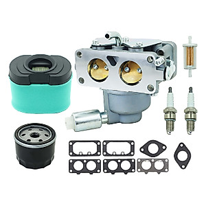 Carburetor Fits for Briggs & Stratton 40G777 40H777 40R777 40S777 406777 407777 Engines wtih Air Filter Maintenance Kit Mowers TRACTOR,Replace # 796258 796227,796997 796663 796259 792295 796997
