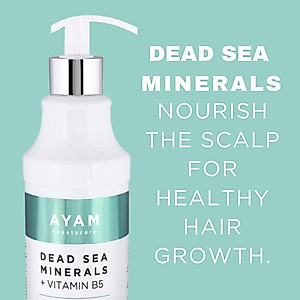 Ayam Beautycare Dead Sea Minerals + Vitamin B5 Shampoo Nourishing Daily Balance Clean and Restore for All Hair types 13.5 fl oz