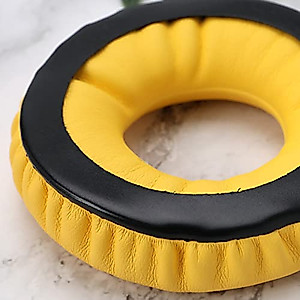 1 Pair Earpads Compatible with Sennheiser HD25 HD25-II HD25SP HD25SP-II Headphones Replacement Leather Soft Foam Ear Cushions Headset Repair Parts Black