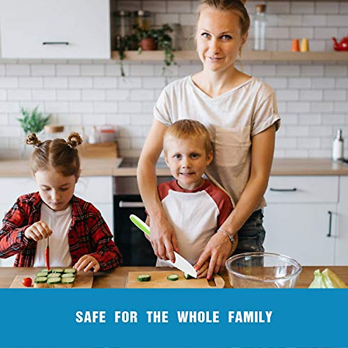 9Pcs Kids Knife Sets Plastic Knife,Kids Chef Nylon Knives Include 5 pcs Square knife, 3pcs Pointed knife,1pc Non-slip Plastic Cutting Board, Children's Safe Children's Safe Cooking For Fruit,Knife