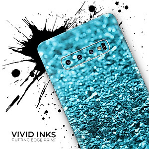 DesignSkinz Turquoise Glimmer Protective Vinyl Decal Wrap Skin Cover Compatible with The Samsung Galaxy S20 (Screen Trim & Back Glass Skin)