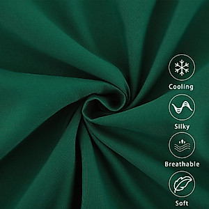 Overket Queen Sheet Set Ultra Soft Queen Bed Sheets 1800 Series Luxury Cooling Sheets-100% Microfiber-Breathable-Wrinkle Free - Queen Size Green-4PC