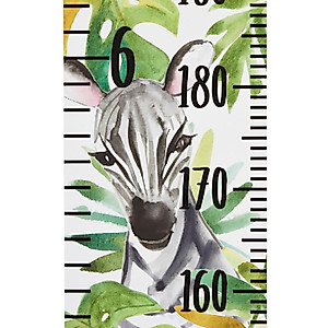 Juvale Safari Height Chart for Nursery and Bedroom Decor, 6.5 ft Growth Tracker for Wall (Jungle Design)