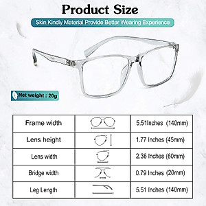 OIAMIK Blue Light Blocking Glasses: Computer Reading TV Phones Gaming Glasses Anti Eyestrain Blue Light Glasses for Woman/Men Anti UV Glare Eyeglasses (Gray)