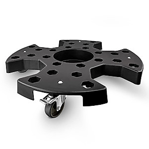 ROBLOCK Flat Moving Tire Dolly with 4 Wheels Capacity 300 LBS, Furniture Dolly Appliance Movers with Lockable Wheels, Heavy Duty Rolling Plant Stand with Casters for Garage Home, 25" x 25" x 4", 1 PC