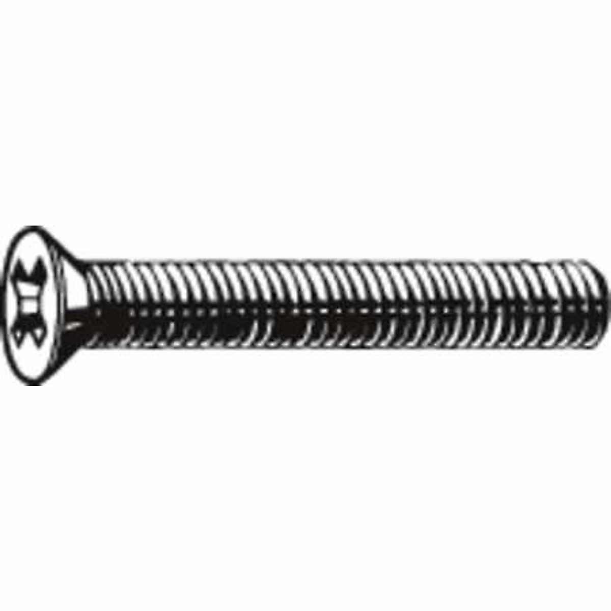 #2-56 x 1/4" Flat Head Phillips Machine Screw, 100 pk.