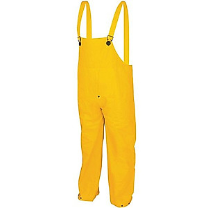 MCR Safety 2403X2 Classic Plus PVC/Polyester 3-Piece Corduroy Collar Rain Suit with Detachable Hood and Bibpant, Yellow, 2X-Large