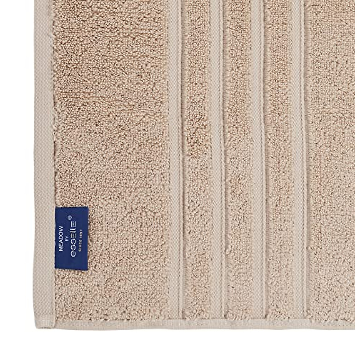 ESSELL Luxury 6-Piece Towel Set, 700 GSM 100% Cotton - 2 Bath Towels, 2 Hand Towels, 2 Wash Cloths, Zero Twists, Ultra Soft & Super Absorbent Meadow Towels for Spa, Hotels & Bathroom (Light Brown)