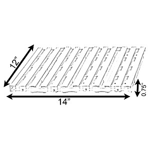 Gardenised QI004106 Black Garden Pathway Track Outdoor Waterproof Tile Anti-Slip Pavers Floor Mat, 14" Long