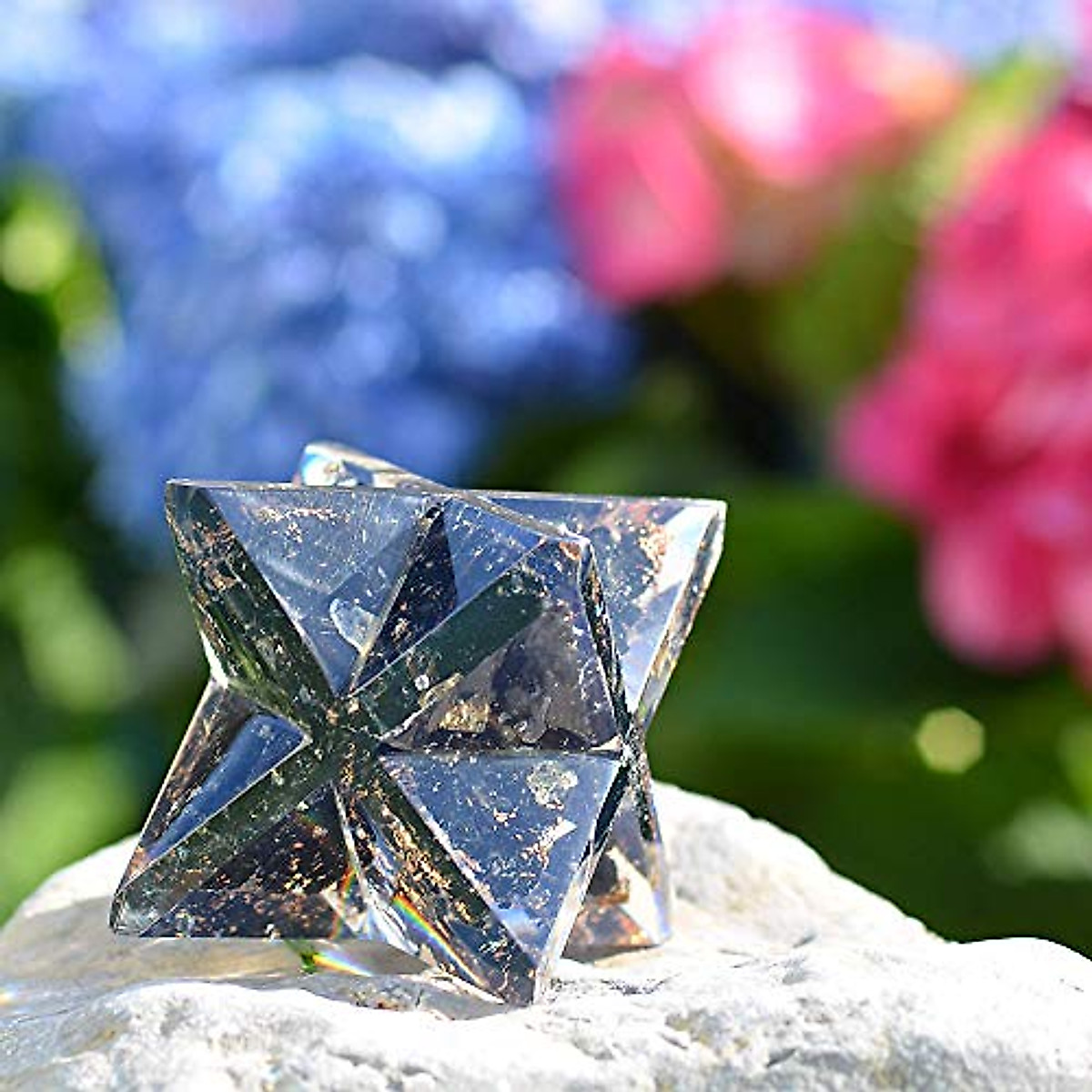 Orgonite Crystal Black Tourmaline Merkaba | Negative Aura Protection Meditation Energy Generator for Balancing Chakras