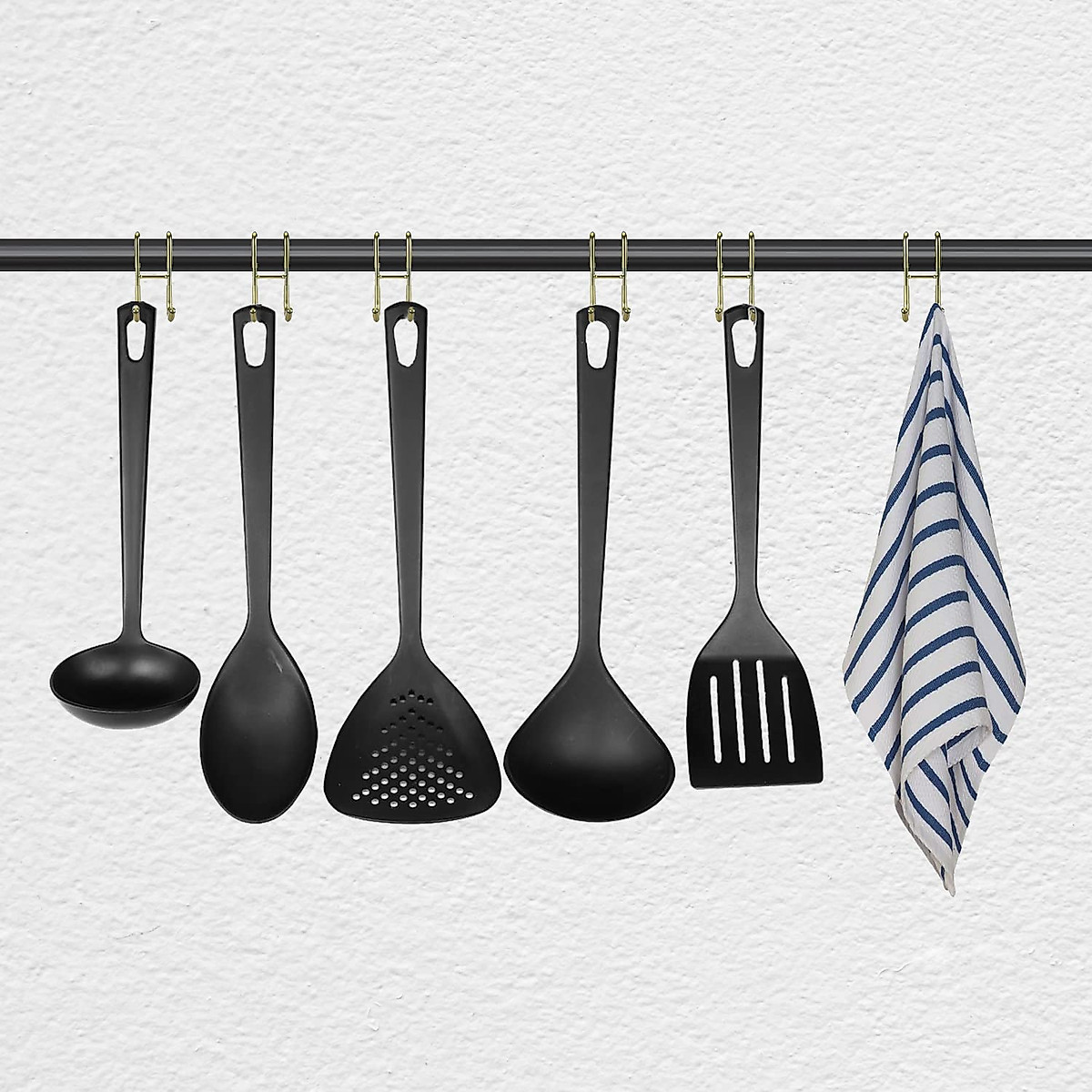 4 Pack Shower Glass Door Hook, Golden Towel Hooks for Bathroom, 304 Stainless Steel Rack Hooks Drilling-Free Hanger