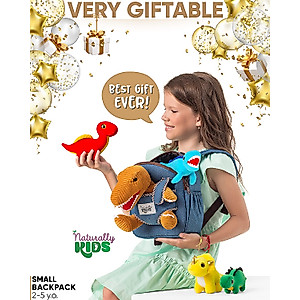 Dinosaur Toys for Kids 3-5, Dinosaur Toys for Kids 2-4, Gifts for 2 Year Old Boy, Gifts for 3 Year Old Boys, Toddler Dinosaur Backpack