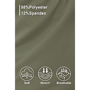 COZZIPLUS Womens Ankle Pant Travel Casual Lounge Pants Stretchy Golf Trousers Pant Business Work Pant with Pockets (Army Green,S)