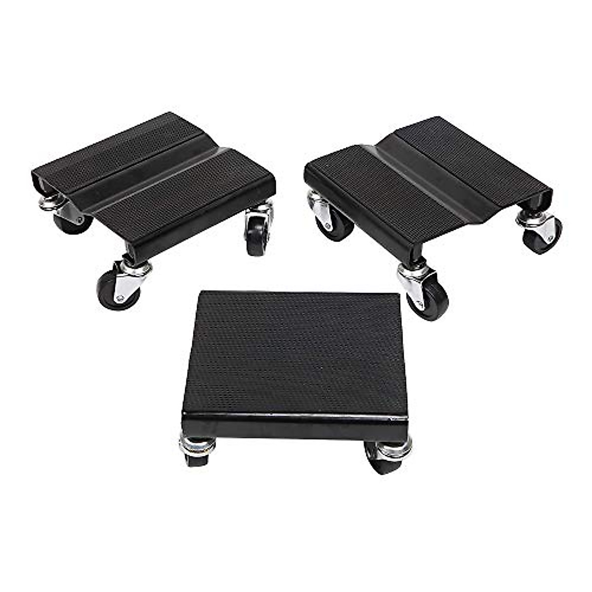 Anti-Sleep Snowmobile Sled Dolly Set of 3 1500 Lbs Load Capacity System Snow Mobile Plow Moving Rollers Dollies Movers, Black