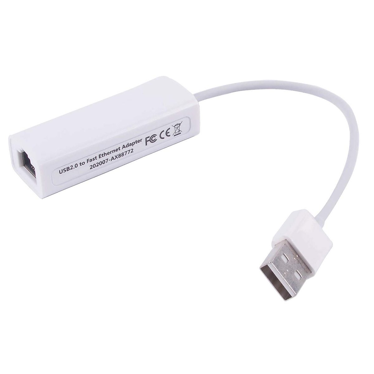 USB to RJ45 LAN Ethernet Adapter 100Mbps USB to RJ45 LAN Converter 10M 100M with Asix AX88772B AX88772 Chip (USB to RJ45)