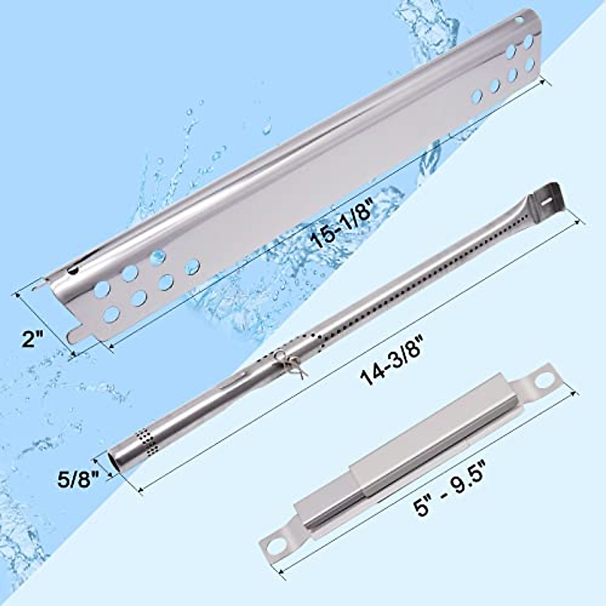 Adviace Grill Parts Kit for Charbroil 463240115 463235815 469235815 466235816 6 Burner Replacement Parts