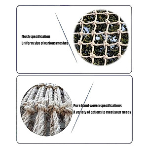 Hynet Climbing Cargo Net, Kids Safety Net, Waterproof Hemp Rope Net, Swing Rope Ladder Truck Trailer Netting, Balcony Railing Stair Protection Decor Mesh (Size : 1 * 3m(3 * 10ft))