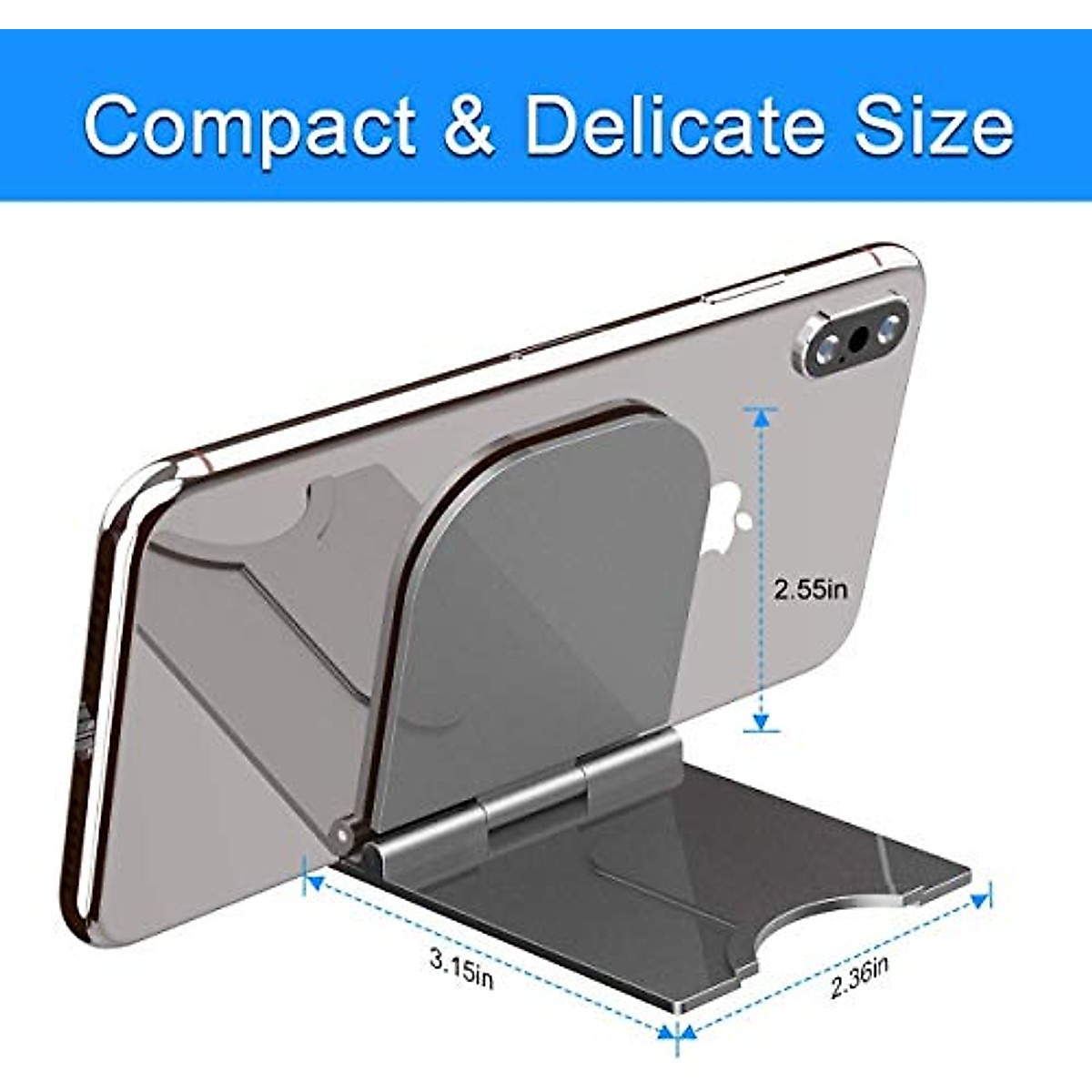 imeilee Cell Phone Stand 4 Pack Phone Holder Adjustable Foldable Tablet Stand Compatible with iPhone 11/11 Pro/11 Pro Max/Xs MAX/XR/XS/X Galaxy S10/S9/S9 Plus/Note 9 Google Pixel and More