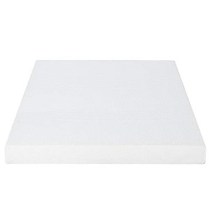 PrimaSleep 6inch Memory Foam Mattress Twin Size, White, Smooth Top, Restful and Comfortable Sleeping