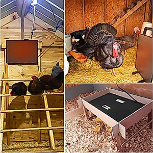 Coop Heater with thermostat Pet Warmer Heater pet heater for dog cat chicken Coop Heater 140 Watt Compact Heating Panel Heater