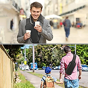 MVRPDXC Carrying Case for Steam Deck Console & Accessories, Shockproof Hard Shell Protective Crossbody Shoulder Chest Backpack with Pockets Fit Console for Travel and Home Storage