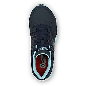 Skechers Work Jackie - Women's, Navy/Aqua, Aluminum Alloy Toe, EH, Athletic (9.0 M)