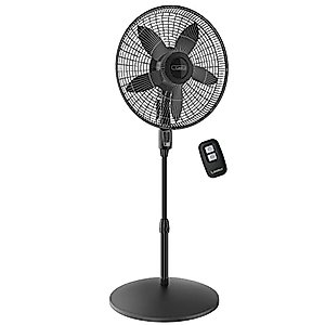 Lasko S18440 Performance 18-inch Oscillating Pedestal Standing Floor Fan with Remote Control and Adjustable Stand for Indoor, Bedroom, Living Room, Home Office & College Dorm Use – Black