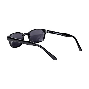 Pacific Coast Original KD's Biker Sunglasses (Black Frame/Dark Grey Lens)