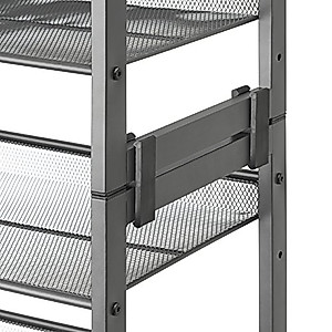 Whitmor Steel Mesh 3-Tier Shoe Rack, Gunmetal Gray
