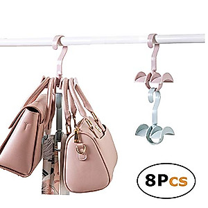 Stackable Storage Hanging Closet Organizer Purses Handbags Tie (Set of 8), Random, One_Size