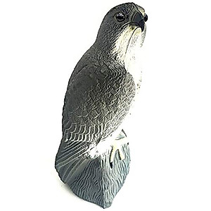 YOFIT Bird Scarecrow Fake Horned Hawk Decoy,Bird Repellent Garden Protectors, Natural Enemy Pest Deterrent Scarecrow