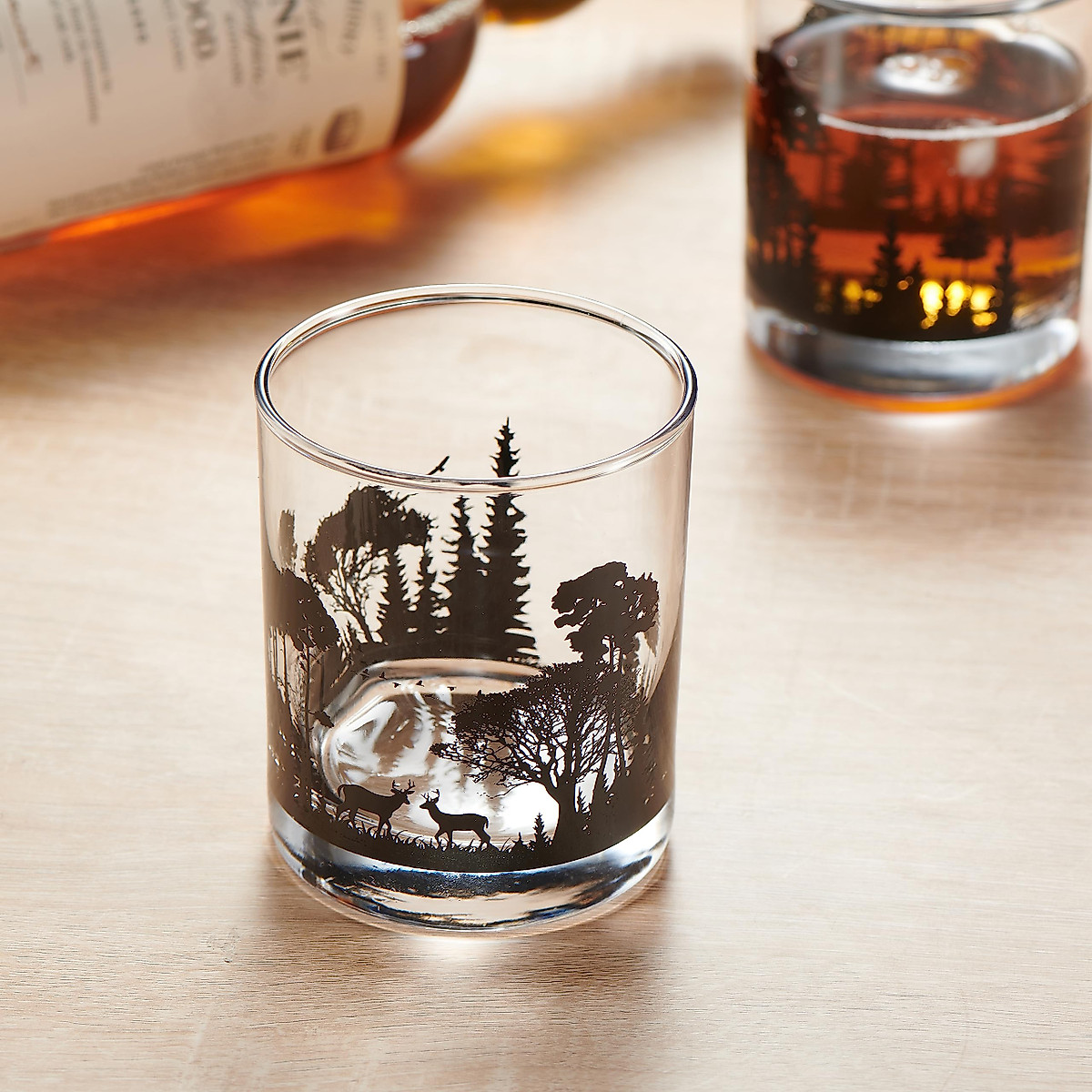 Whiskey Glasses set of 2 glasses bourbon glass Old Fashioned Glasses Barware for Scotch, Bourbon, Liquor and Cocktail Drinks