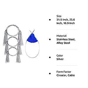 18 Pieces Circular Knitting Needles Set Stainless Steel Knitting Needles Size 2,3,4,5,6,8 mm for Any Weave DIY Lover or Beginner (31.5 Inch, 23.6 Inch, 16.9 Inch)