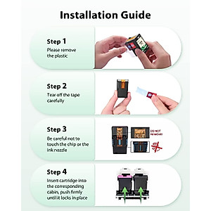 64XL Black Ink Cartridges Black Compatible for HP 64 XL Work with HP Envy Photo 7855 7858 7155 6255 6252 7100 7800, HP Envy Inspire 7900e 7950e Tango Series Printer (2 Pack)
