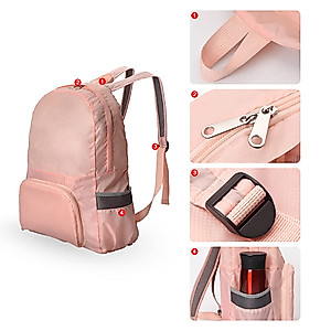 Laiiqi Ultra Lightweight Dual-Use Backpack, Hiking Backpack Waterproof Folding Small Backpack Packable Travel Camping Outdoor Daypack for Women and Men, Blue