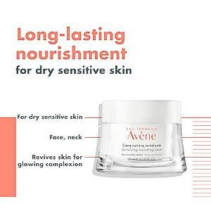 Eau Thermale Avène Revitalizing Nourishing Cream, Ultra Nourishing Face Moisturizer, Non-comedogenic 1.6 fl. oz.