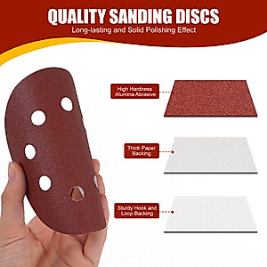 YNZDRWA 70 PCS 5 Inch Sanding Discs, 40 80 120 180 240 320 400 600 800 Grit Hook and Loop Sandpaper for Random Orbital Sander