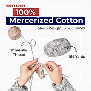 Yarn Bee 4 - Medium Yarn for Crocheting & Knitting – Soft Yarn Skein – 164 Yards of Mercerized Cotton Yarn for Crocheting Blankets, Hats, & More – Craft Supplies for Handcrafting, Camel
