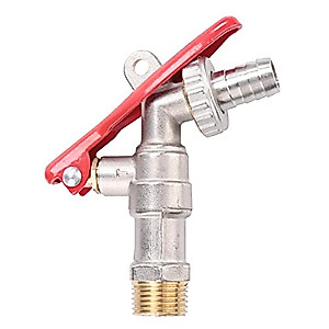 Metal Draft Faucet,Brass Draft Beer Tap Faucet Lock for Kegerators Brass 1/2" Thread Water Tap Lockable Faucet Home Outdoor Garden Tool Garden Outdoor Brass Faucet