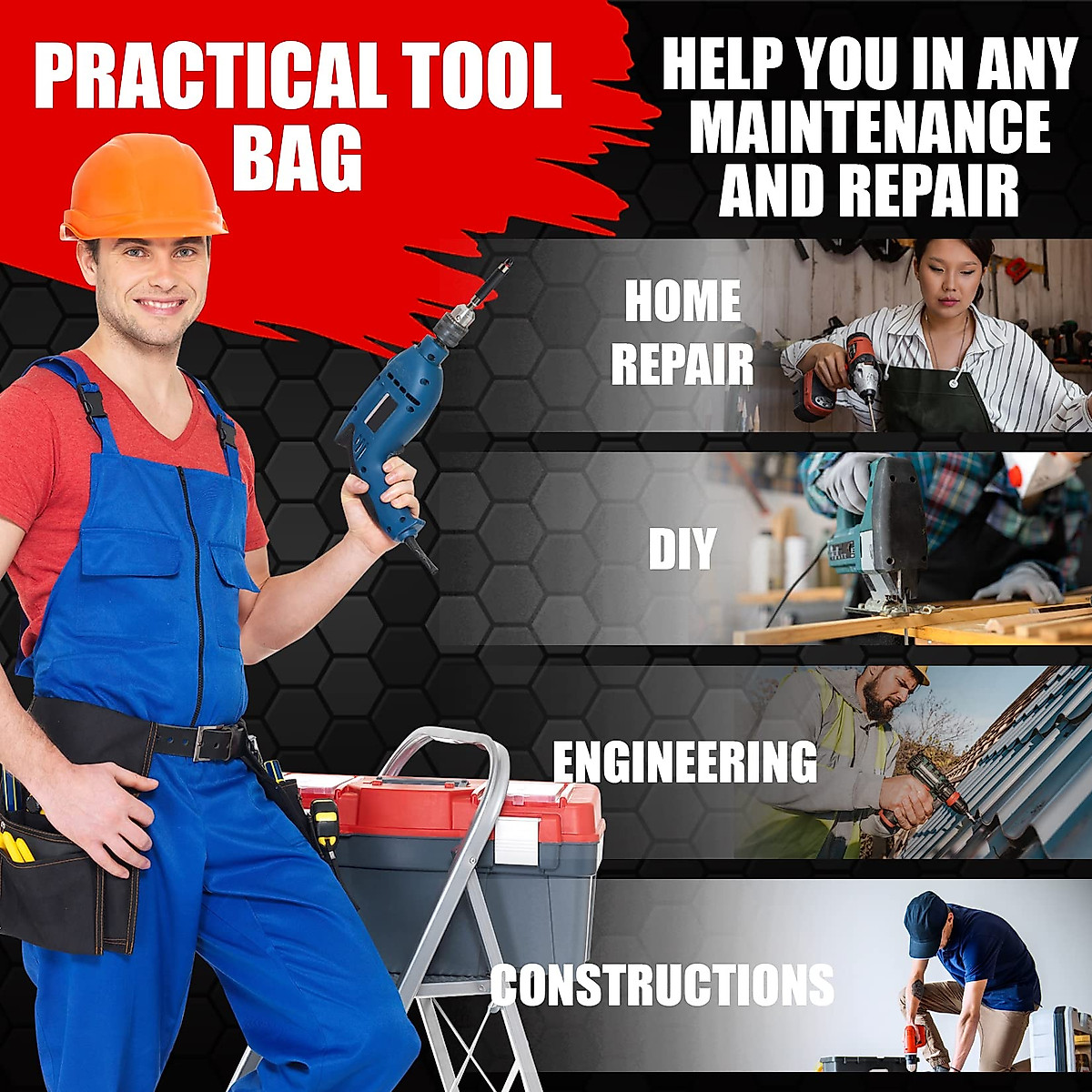 YIYITOOLS Screwdriver Bit Set 45 Piece, Impact Driver Bit Set for Drills and Drivers, Assorted Steel Drill Bits in Storage Case for Wood Metal Cement Drilling and Screwdriving,YY2020051