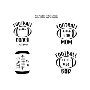 Personalized Football Tumbler, Insulated Engraved Stainless Steel Football Travel Mug, Coach Gift, Football Gift for Men Dad (20 oz)