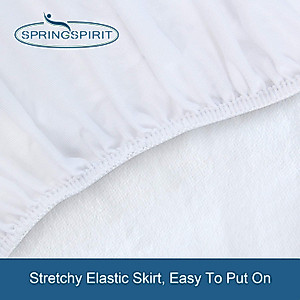 Twin Mattress Protector Waterproof Soft & Breathable Terry, Noiseless Mattress Cover Fits up -14'' Depth, Skin-Friendly Machine Wash Mattress Protector