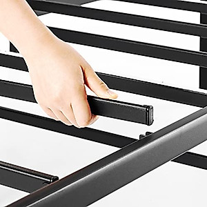 Best Price -Mattress 18 Inch Metal Platform Bed, Heavy Duty Steel Slats, No Box Spring Needed, Easy Assembly, Black, Queen