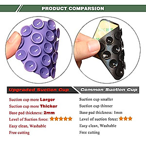 DGBGoo 5 PCS Suction Phone Case Adhesive Silicone Suction Cup Phone Holder Case for Hand Mobile Devices Mount (5 Colors)