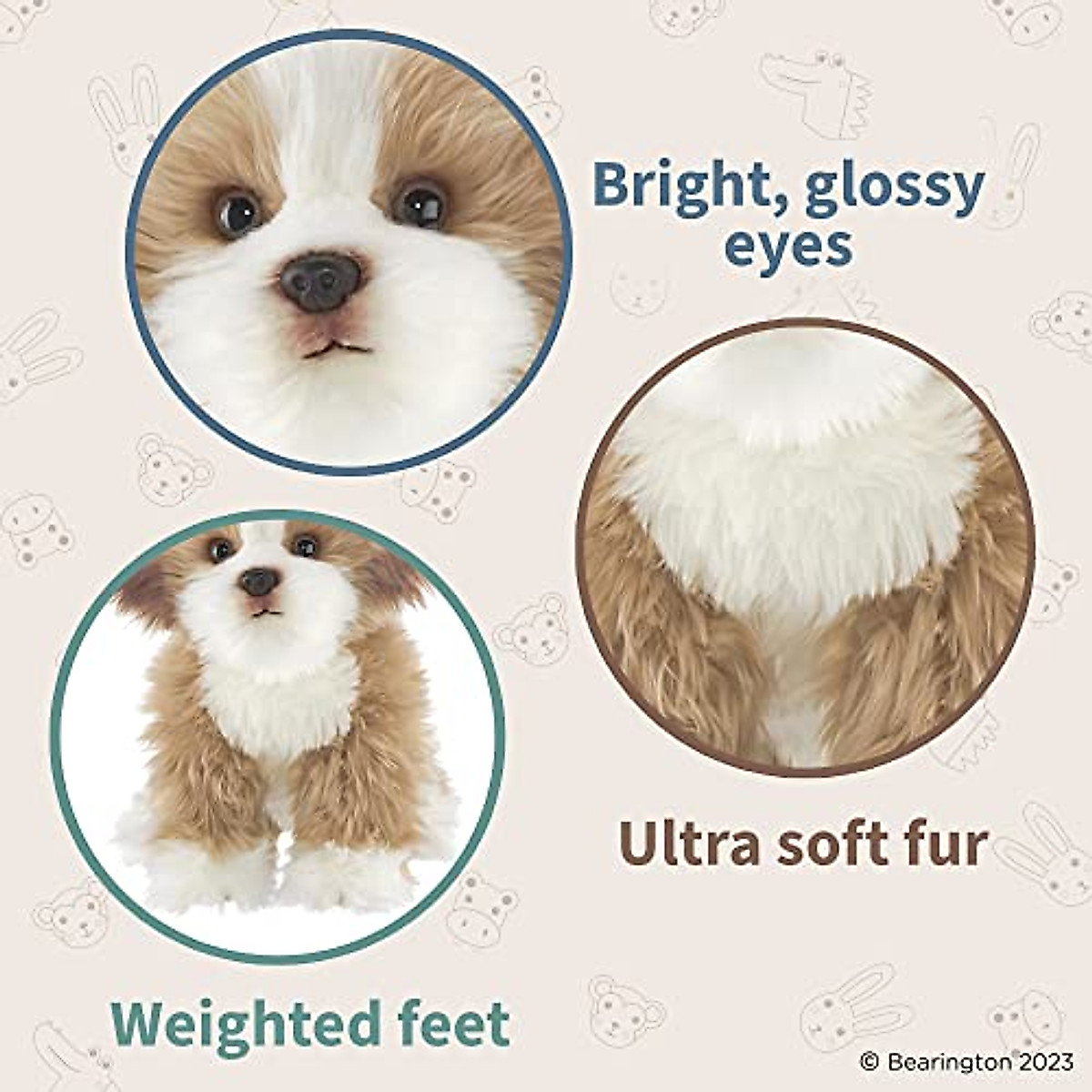 Bearington Murphy Plush Maltipoo, Dog Stuffed Animal, 13 Inch