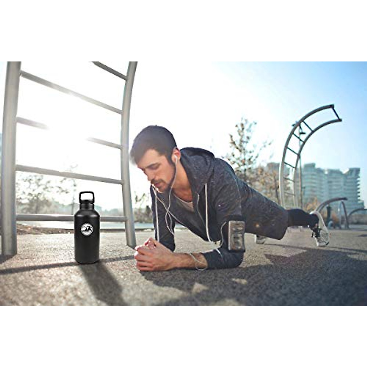 Tahoe Trails Water Bottle, 64 oz, Black